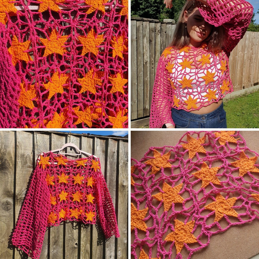 Starry Mesh Granny Square by Chloes Crafty Life | Easy Summer Crochet ...
