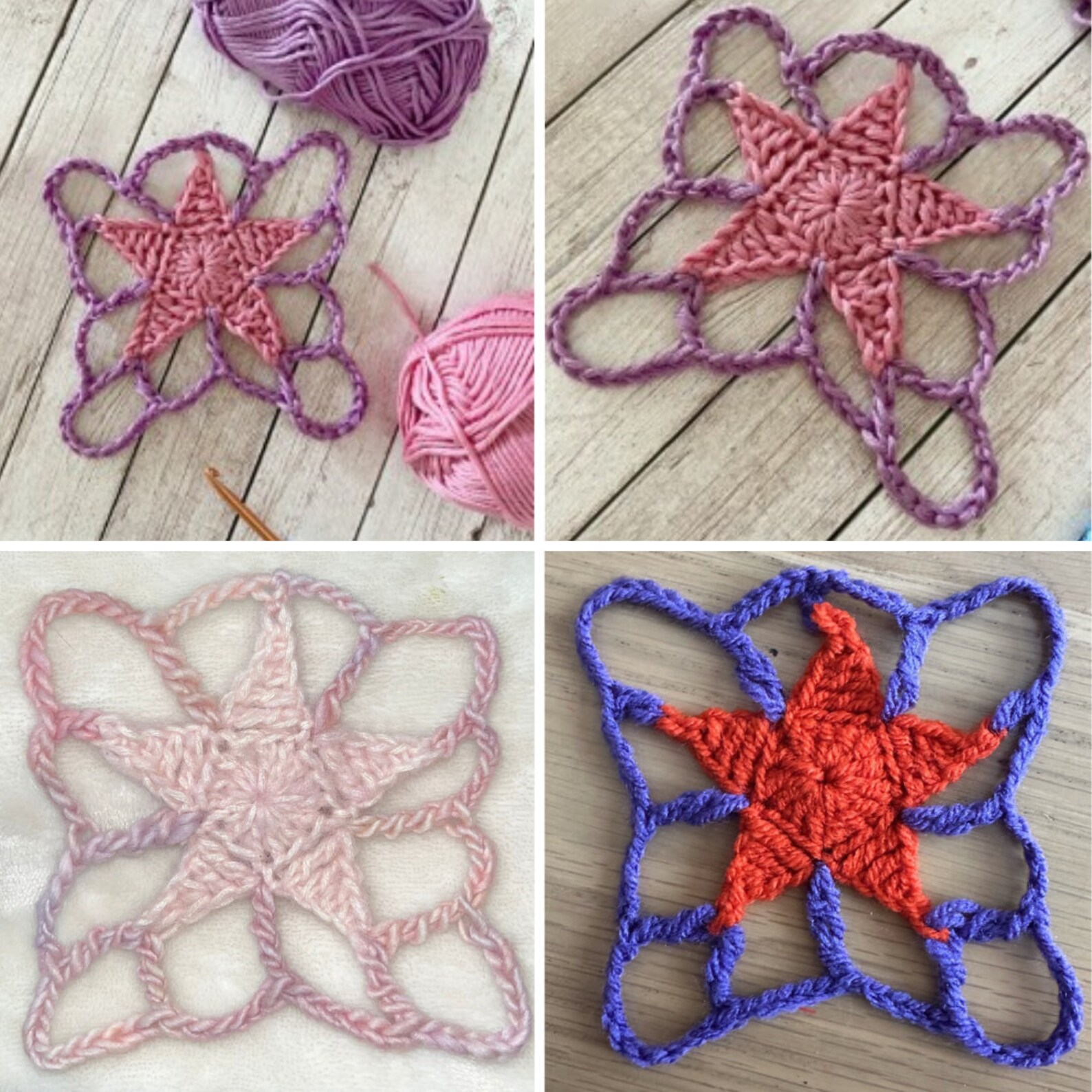 Starry Mesh Granny Square by Chloes Crafty Life | Easy Summer Crochet ...