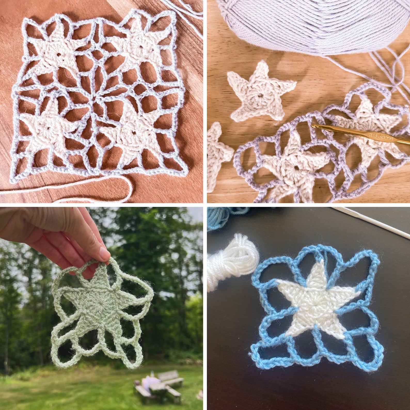 Starry Mesh Granny Square by Chloes Crafty Life | Easy Summer Crochet ...