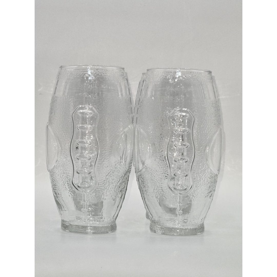 Vintage Football Shaped Pint Beer Glass Set of 4 - Etsy