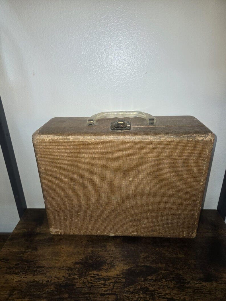 Vintage Small Brown Storage Suitcase 12x5 - Etsy