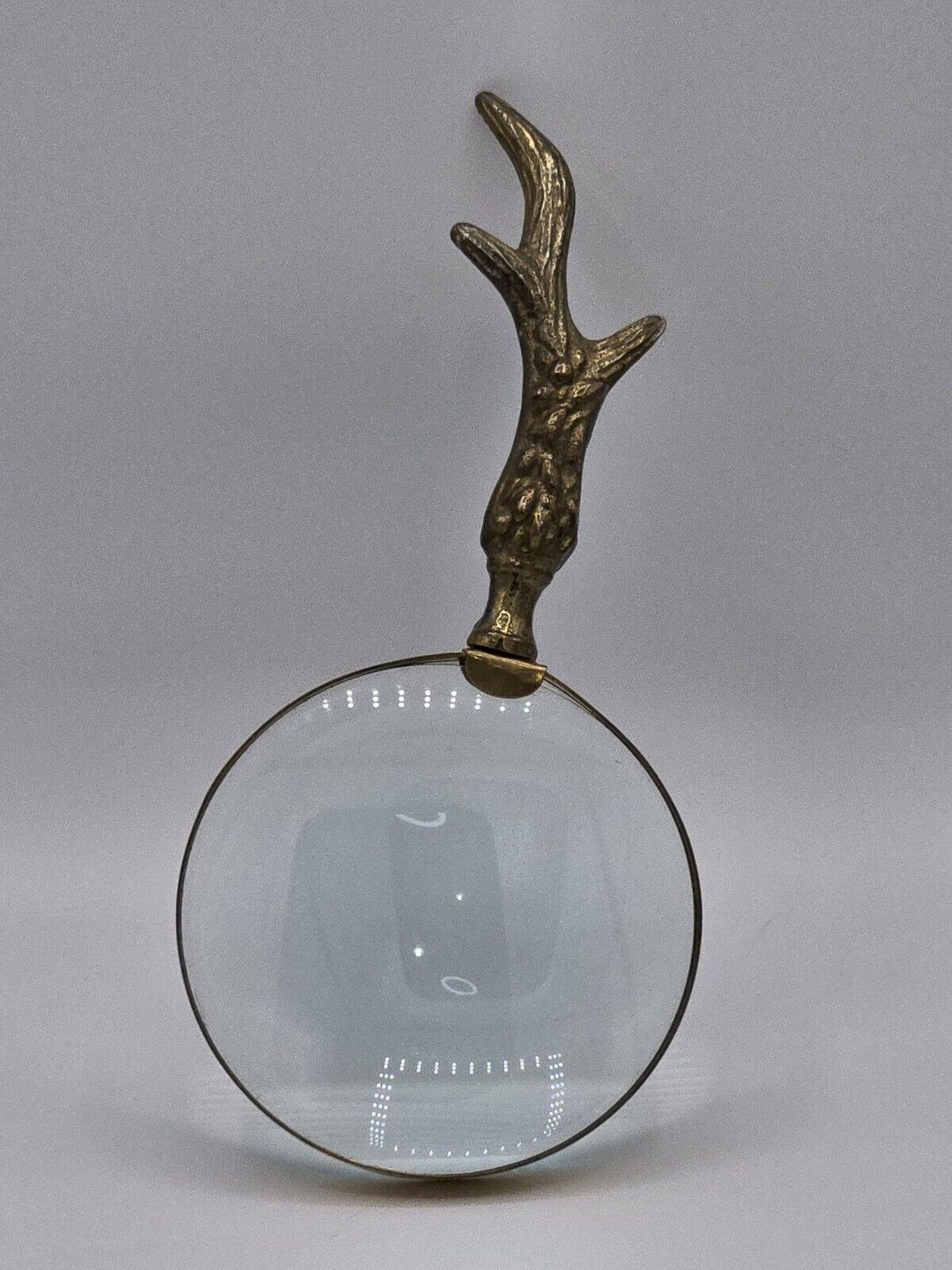 Vintage Brass Antler Magnifying Glass - Etsy