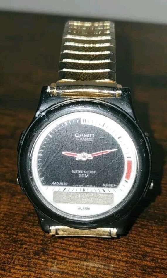 Casio Model AQW-5 Module 308 Analog Digital Watch Met… - Gem