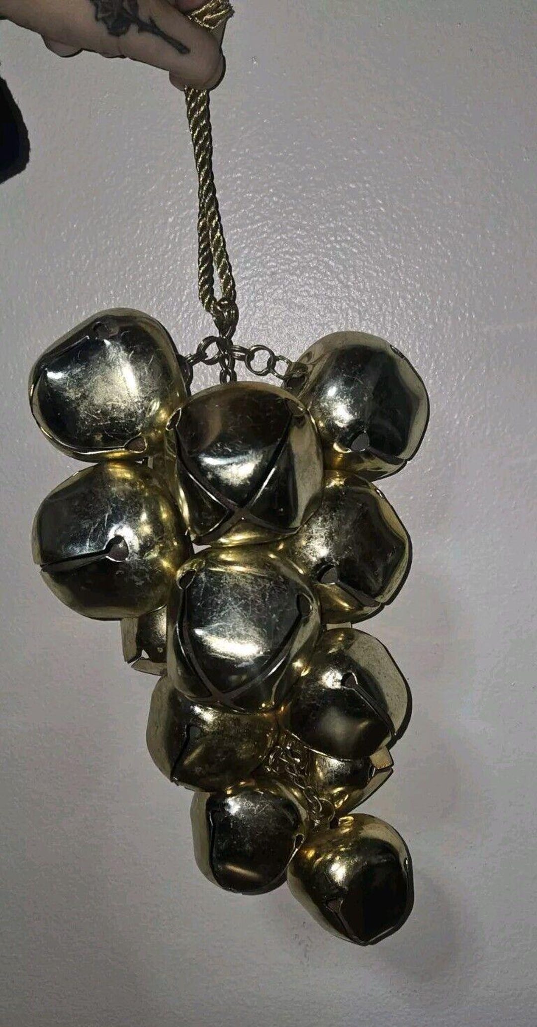 Vintage Large Brass Jingle Bell Cluster Door Hanging - Etsy