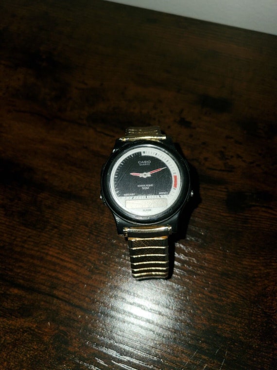 Casio Model AQW-5 Module 308 Analog Digital Watch Met… - Gem