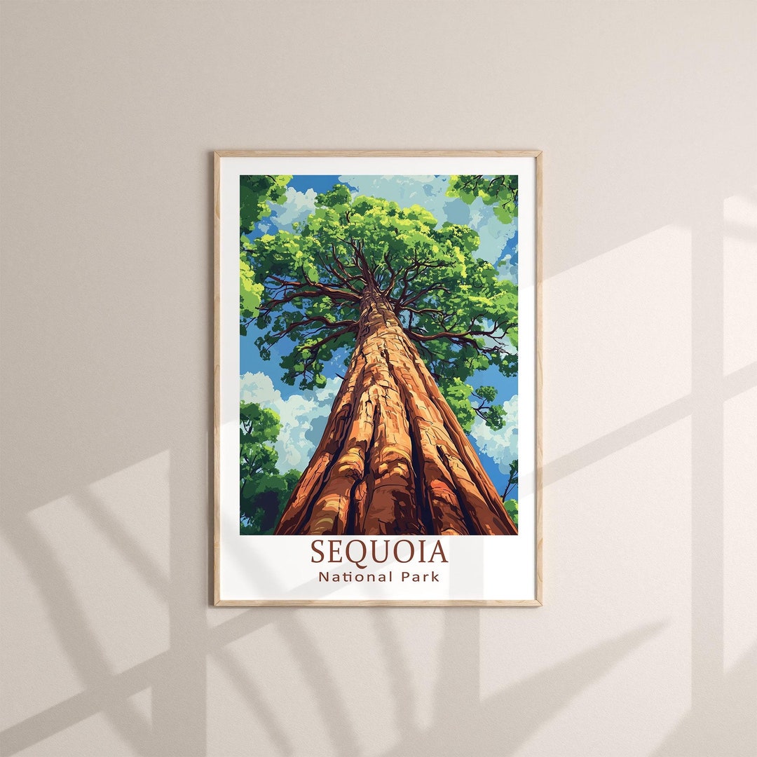 Sequoia National Park Poster File, US National Park Prints, Travel ...