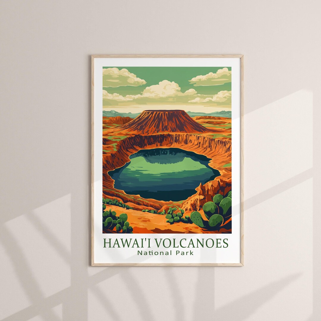 Hawai'i Volcanoes National Park Poster File, US National Park Prints ...