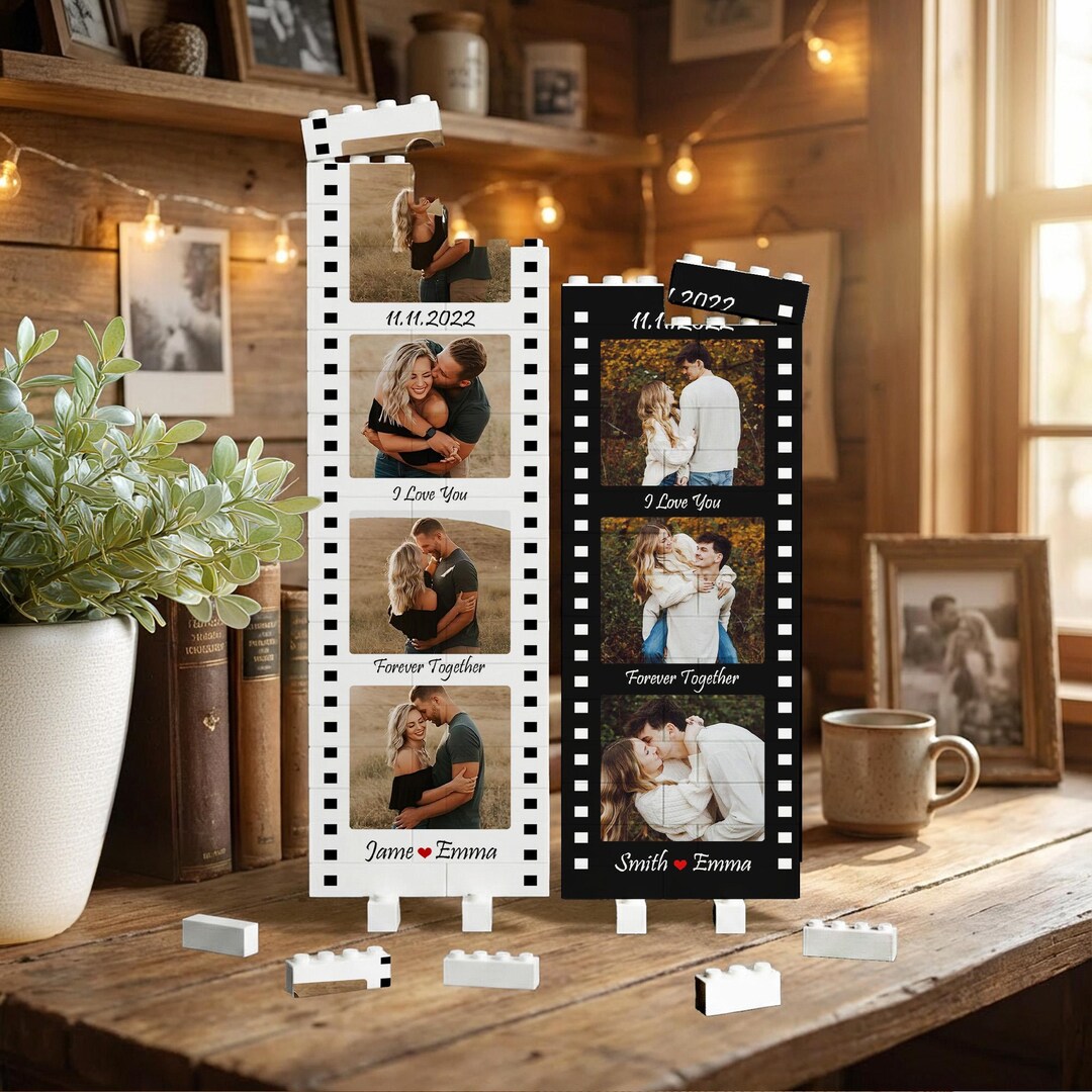 Customized Couple Photo Strip Building Blocks, Photo Building Blocks ...