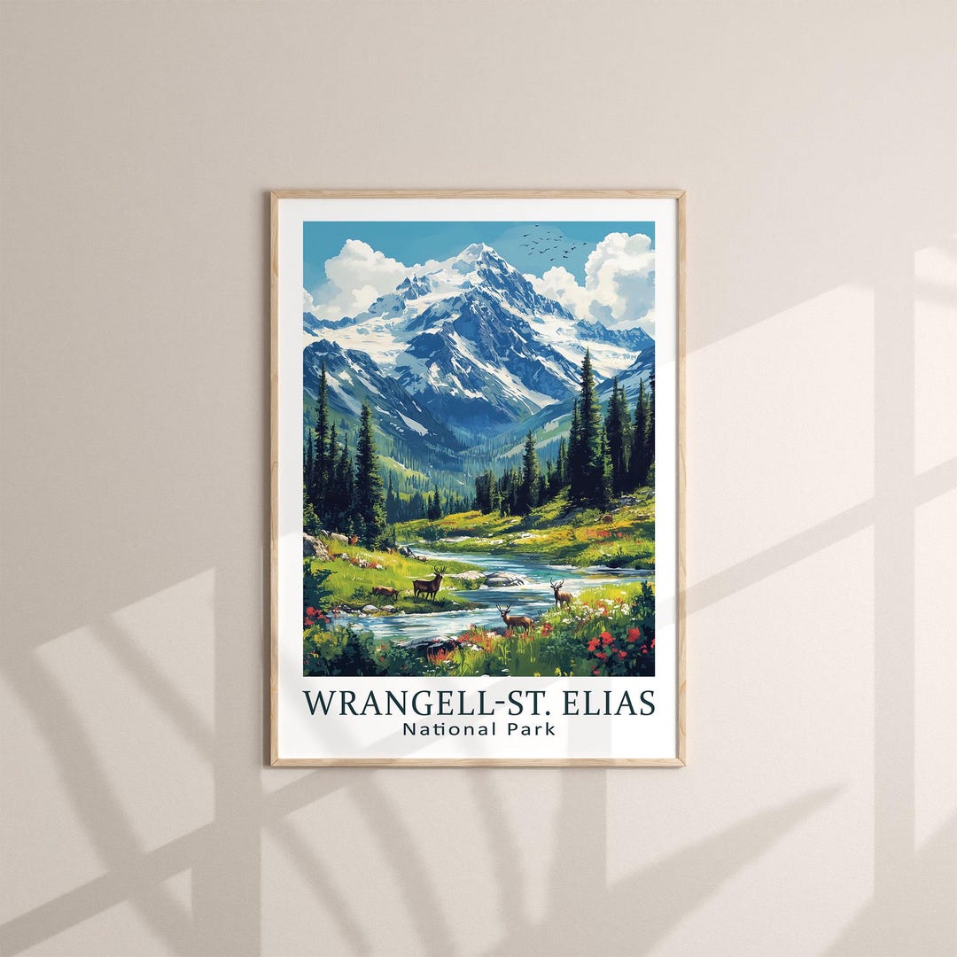 Wrangell-st. Elias National Park Poster PNG File, US National Park ...