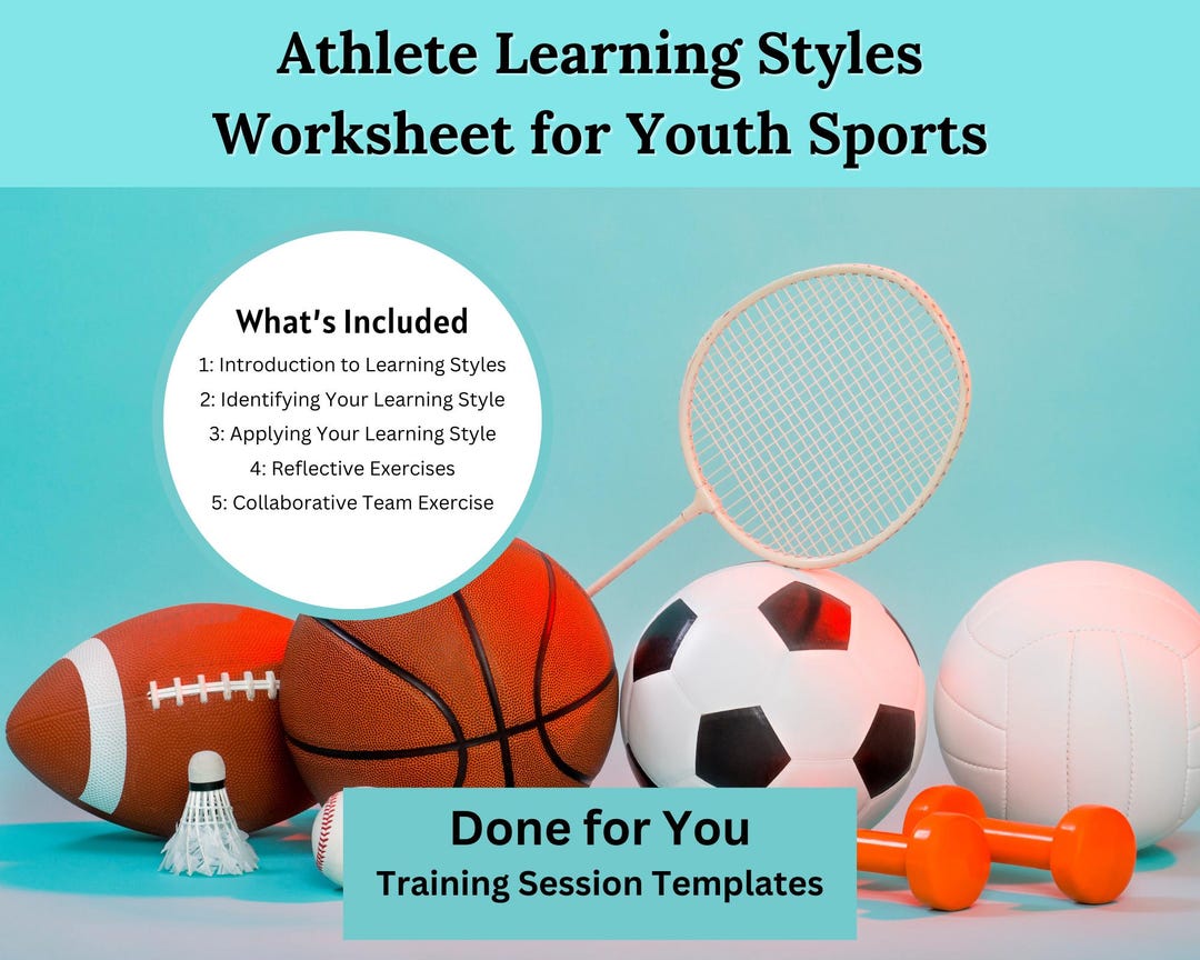 Youth Sports, Athlete Learning Styles Worksheet for Youth Sports, Youth ...