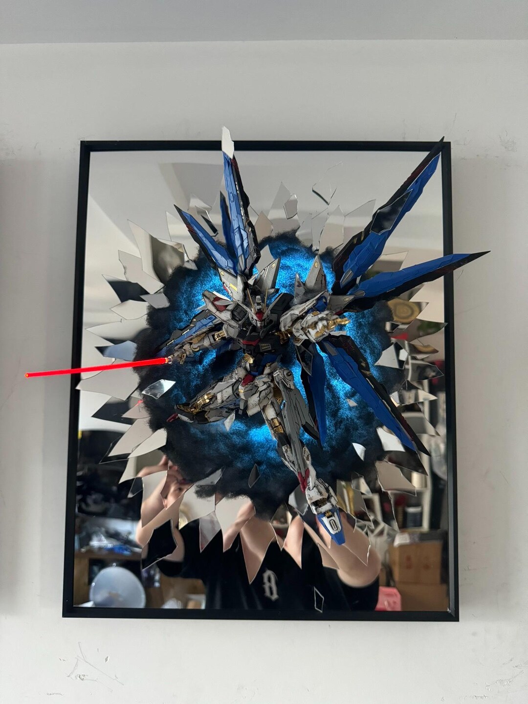 MG 1/100 Freedom Gundam 3D Wall Art, Installed Led's Painted & Built ...