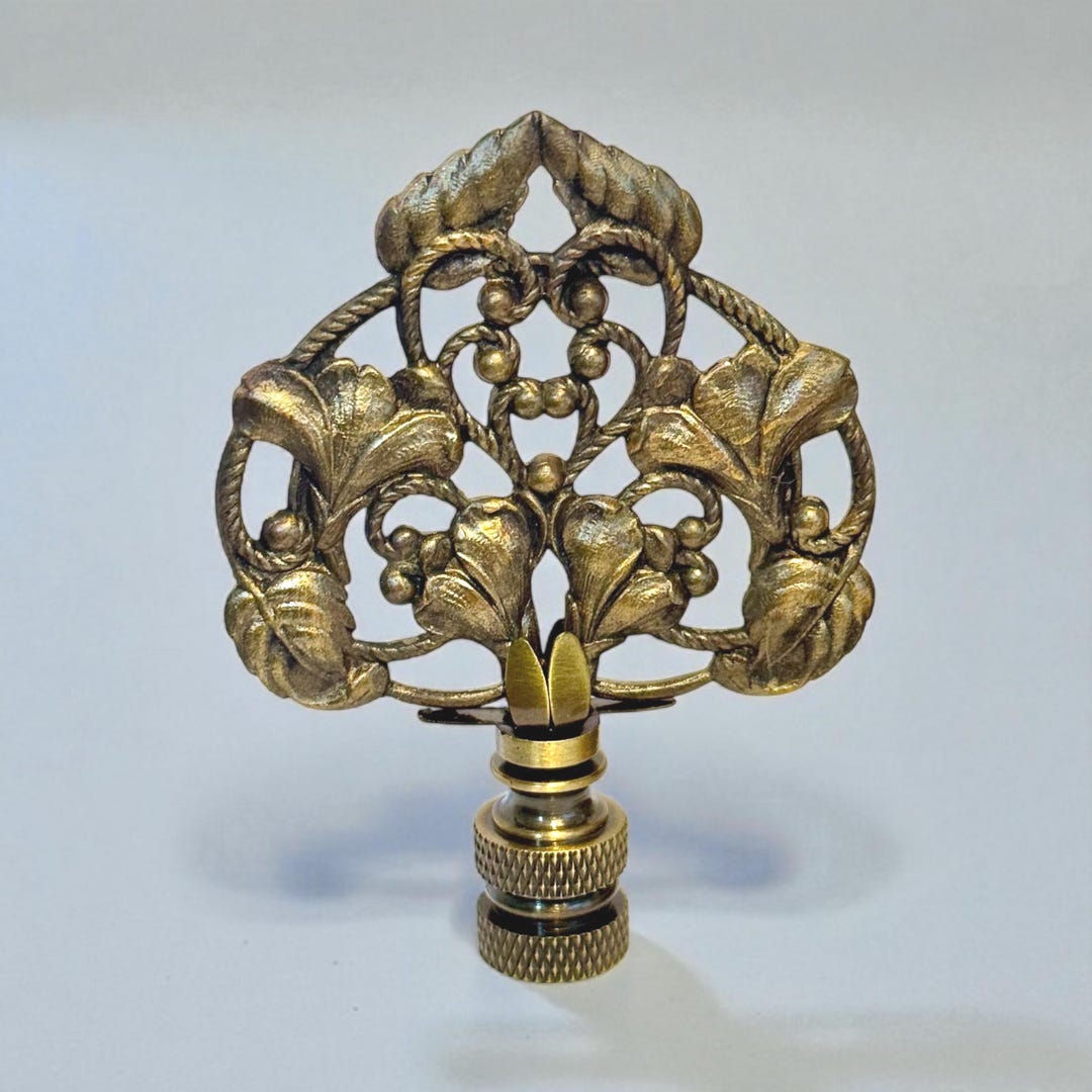 Art Deco Antique Brass Lamp Finial 3