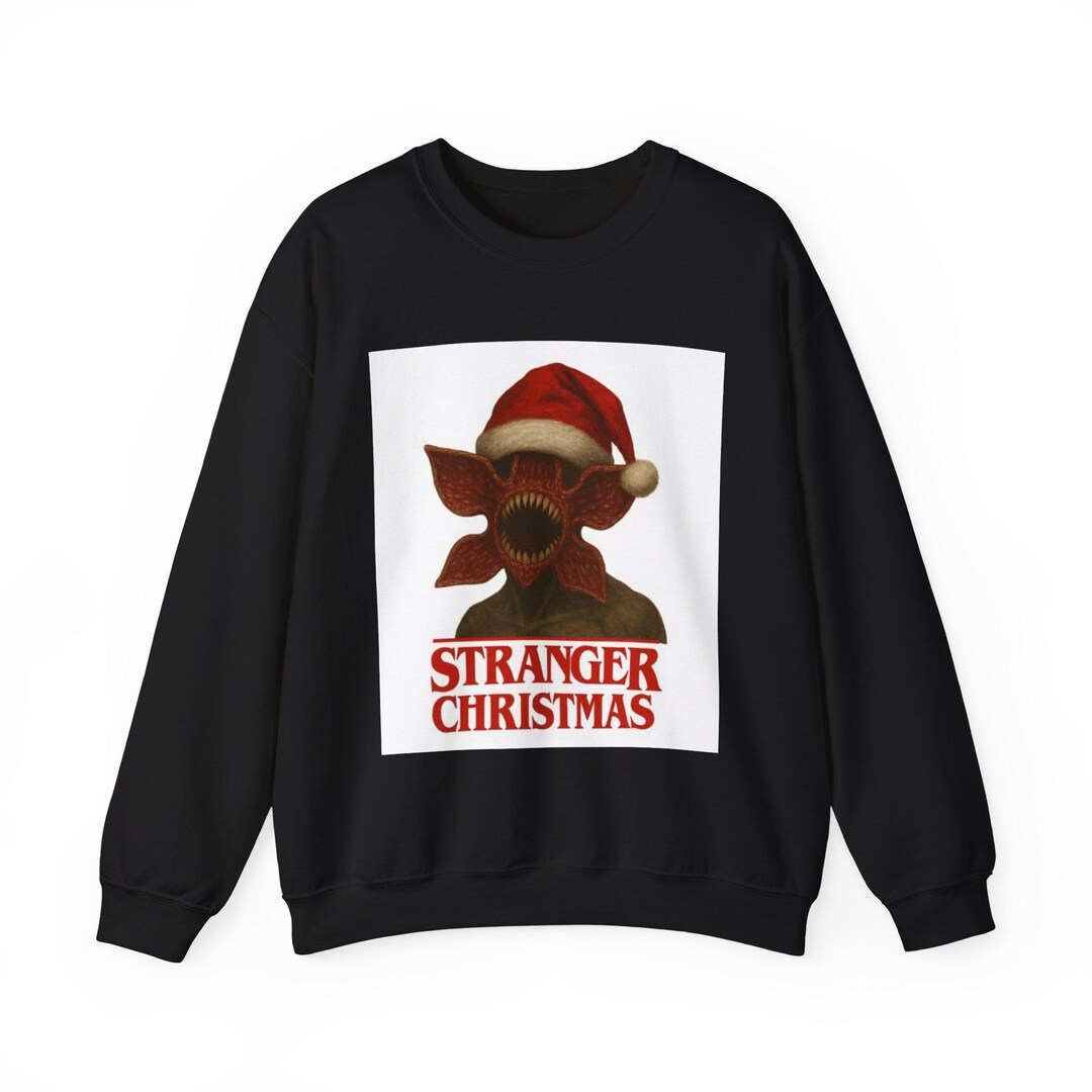 Stranger Christmas Demogorgon in Santa Hat Sweatshirt - Etsy