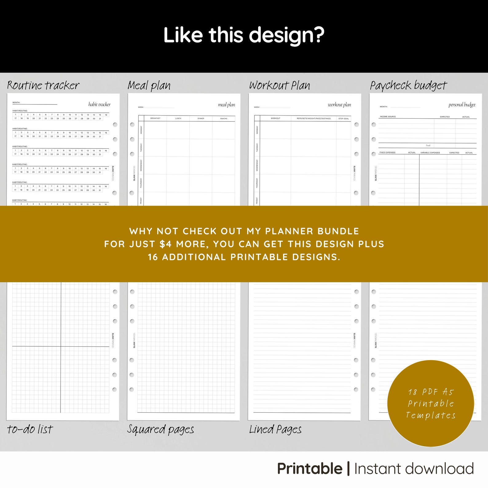 Motivational Monthly Planner Dashboards: A5, Personal Classic, Personal ...