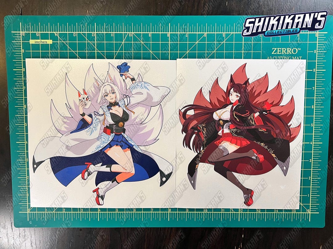 Azur Lane Akagi Kaga Fox Waifu 8" Big Vinyl Decal Sticker - Etsy
