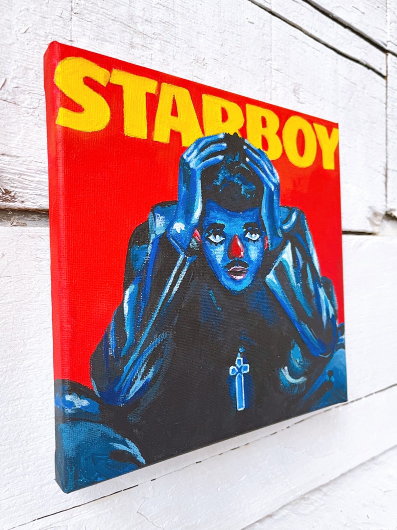 The Weeknd in the Morihrih Art Style, Acrylic Painting on Canvas 8in X ...