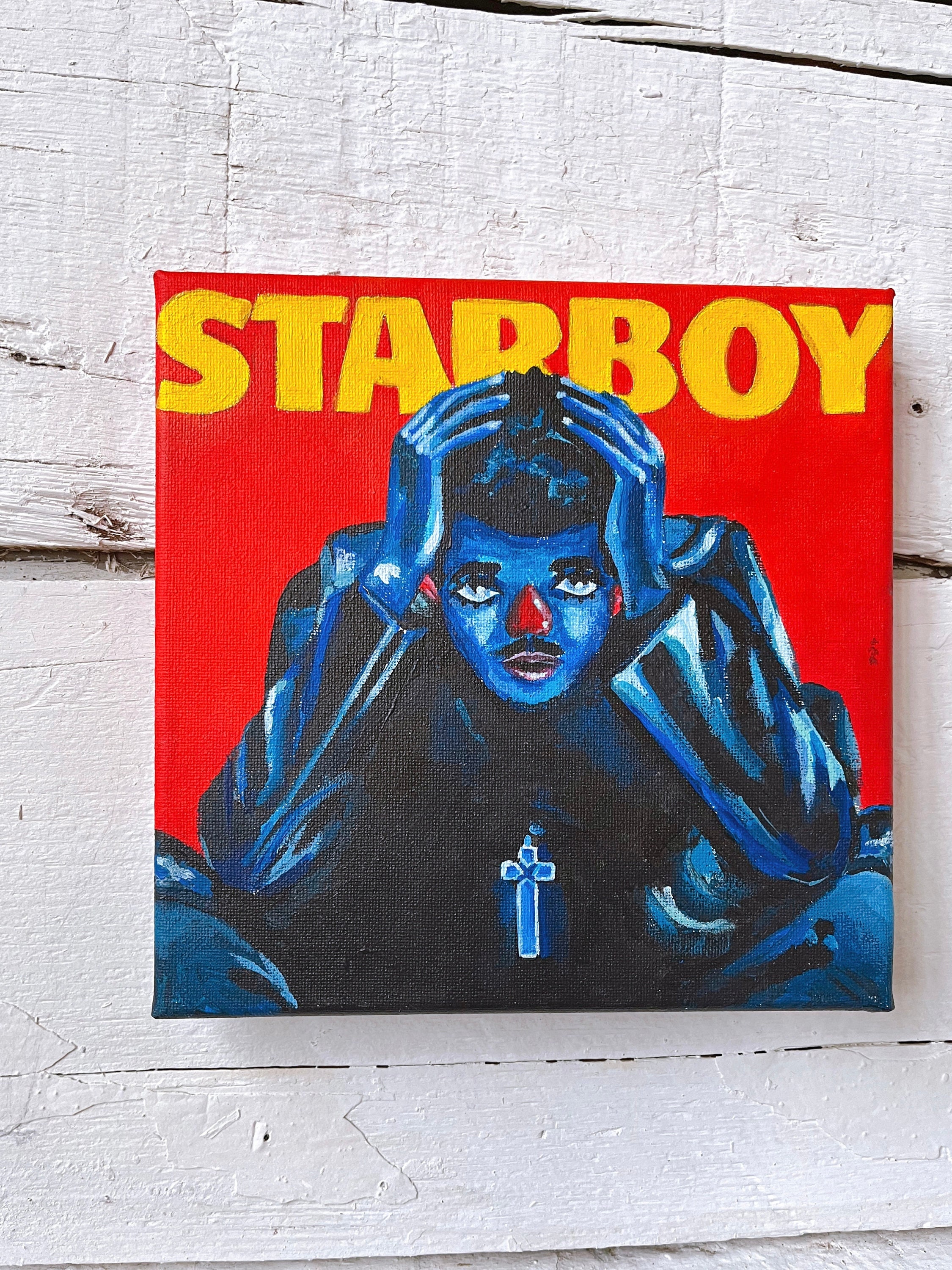 The Weeknd in the Morihrih Art Style, Acrylic Painting on Canvas (8in X ...