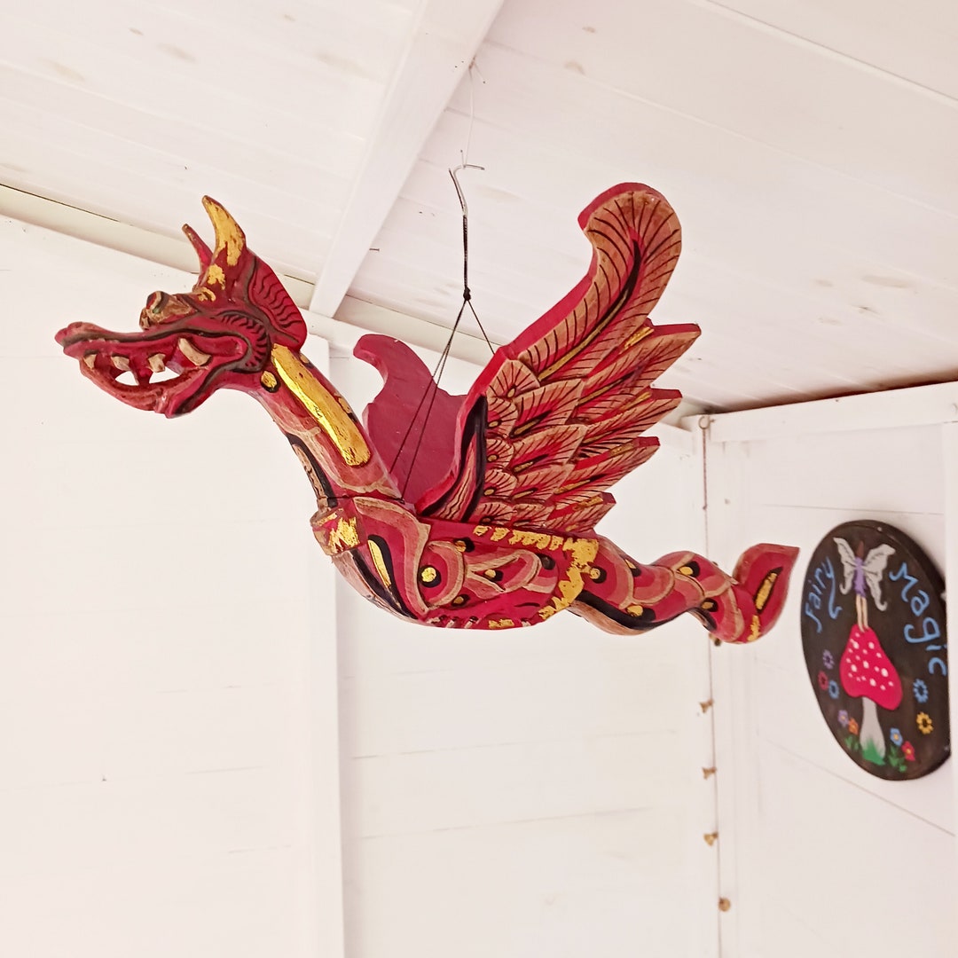 Flying Red Dragon Mobile - Etsy