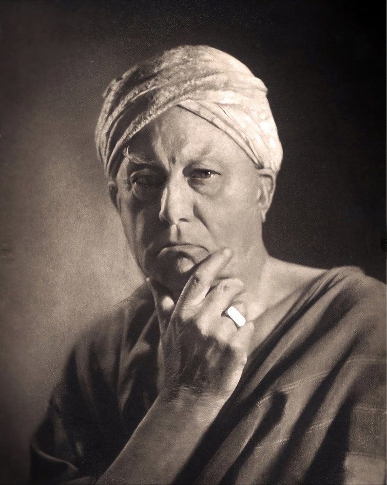 Aleister Crowley Fully Restored Antique Photograph Thelema Mysticism ...