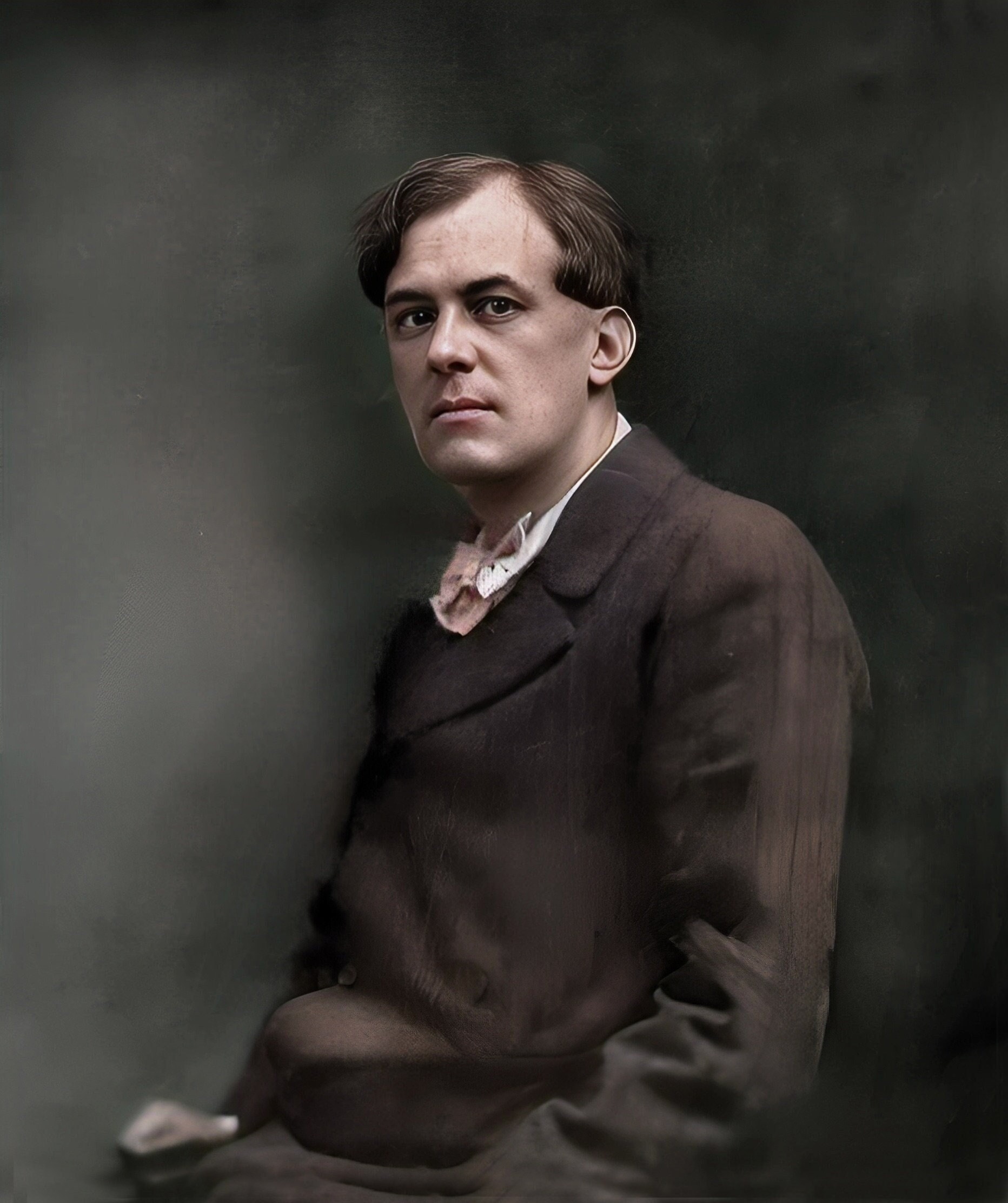 Aleister Crowley Antique Coloured Portrait Thelema Mysticism Occult ...