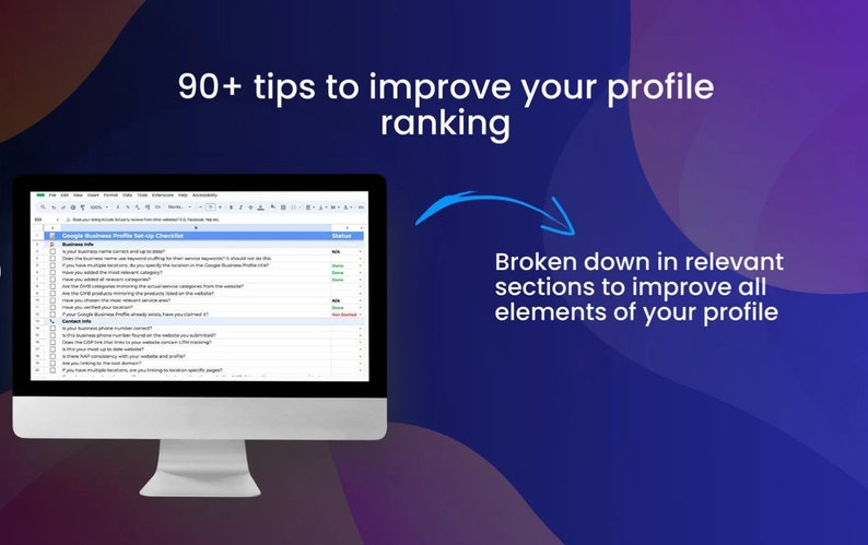 Google Business Profile Checklist: Local SEO (google Sheets, PDF) - Etsy