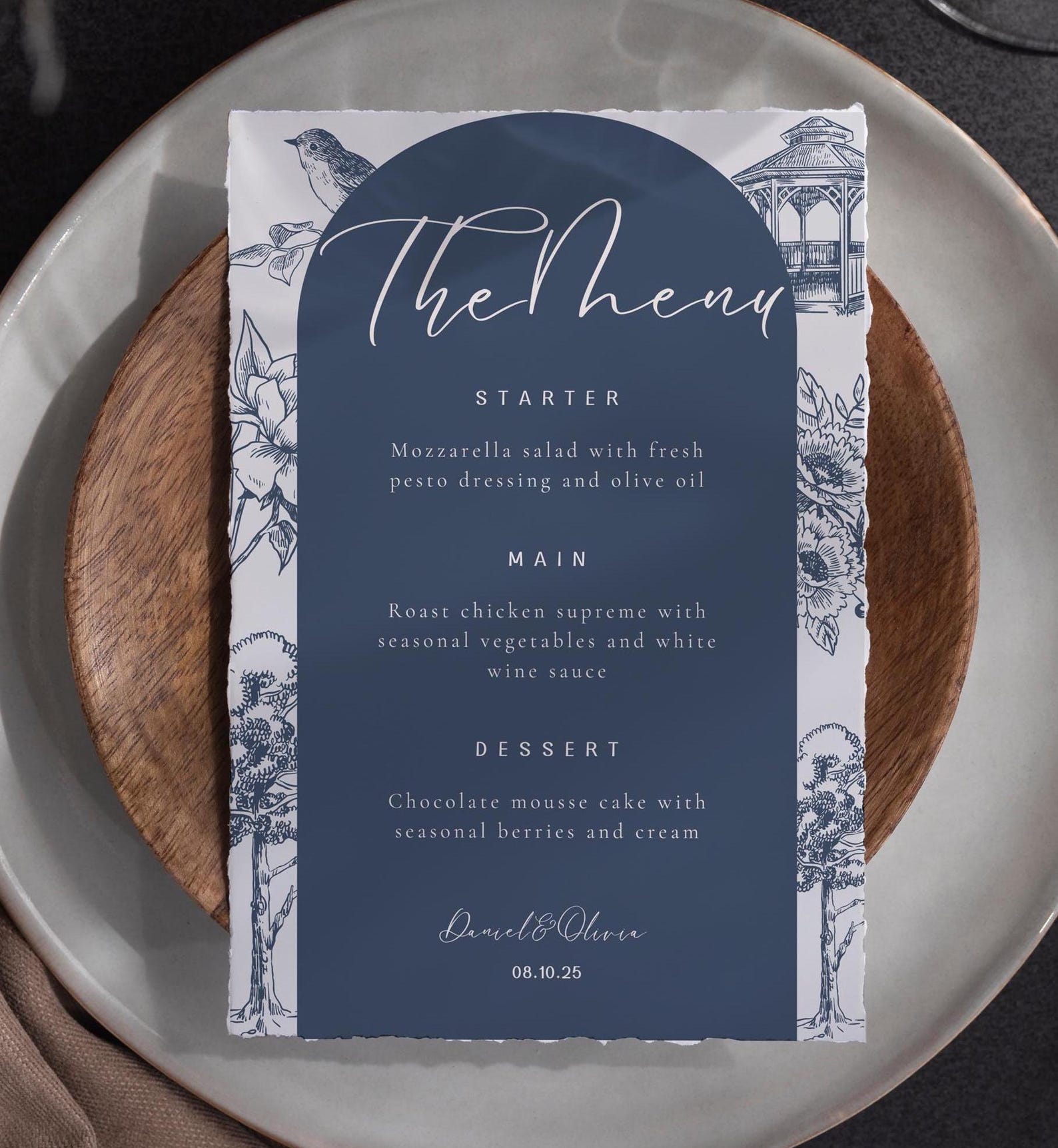 Vintage Wedding Menu Template, Classic Editable Menu Sign, Elegant ...