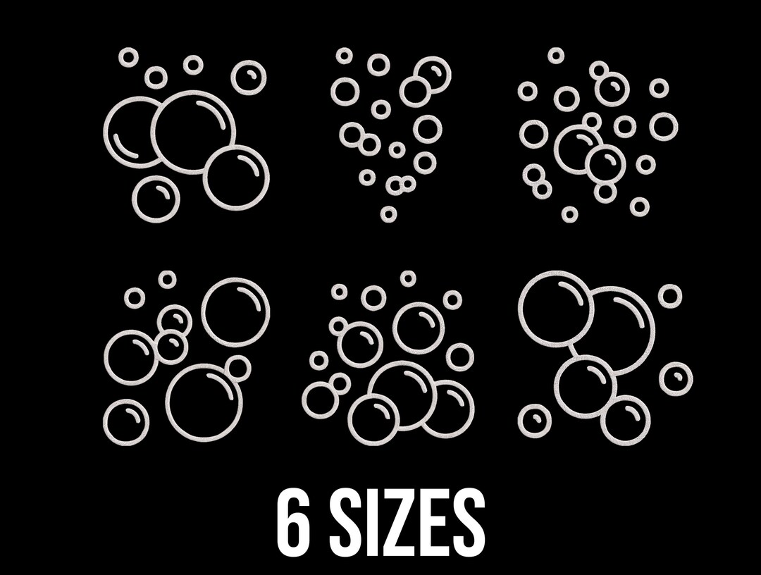 Bubbles Embroidery Design - Soap Bubbles Embroidery Design - Floating ...