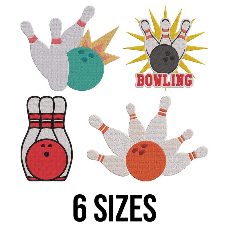 Bowling Embroidery - Etsy