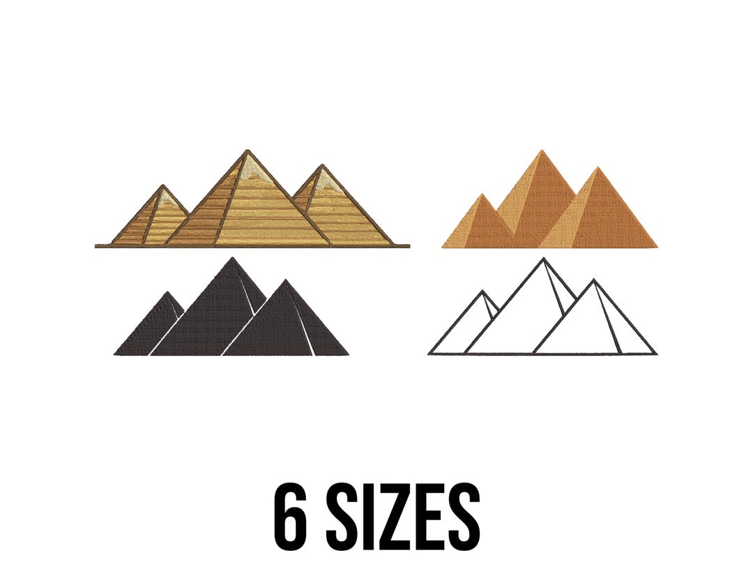 Egypt Pyramids Bundle Embroidery Design - Egyptian Pyramid Embroidery ...