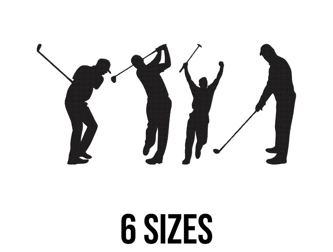 Golf Player Embroidery Design - Golfer Embroidery Design - Golfer Silhouette Embroidery Design ...