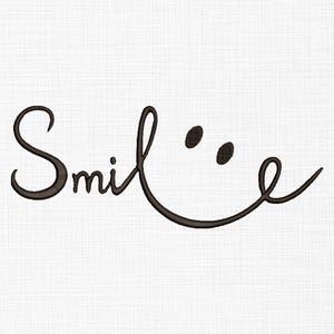 Smile Embroidery Design Positive Embroidery Design Stay Positive ...