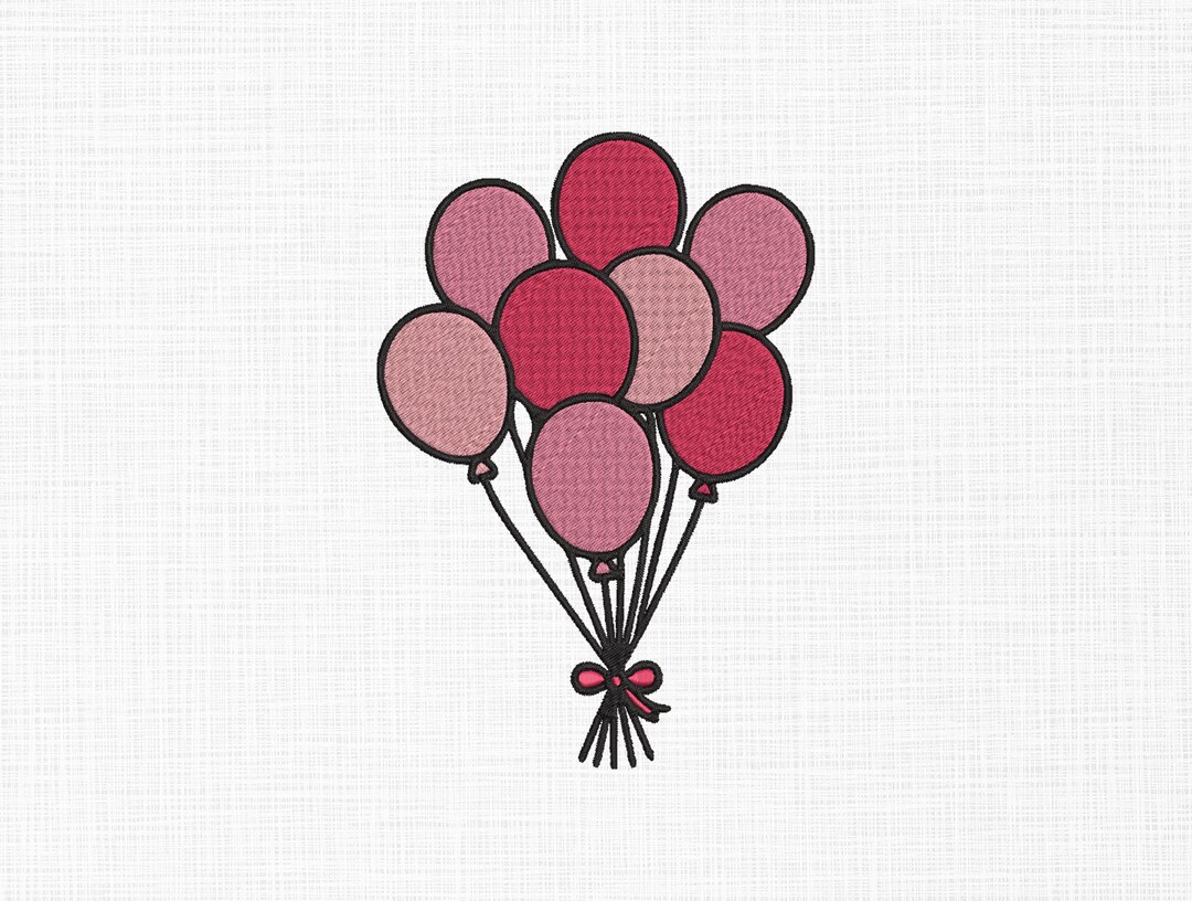 Balloons Embroidery Design Birthday Balloons Embroidery Design ...