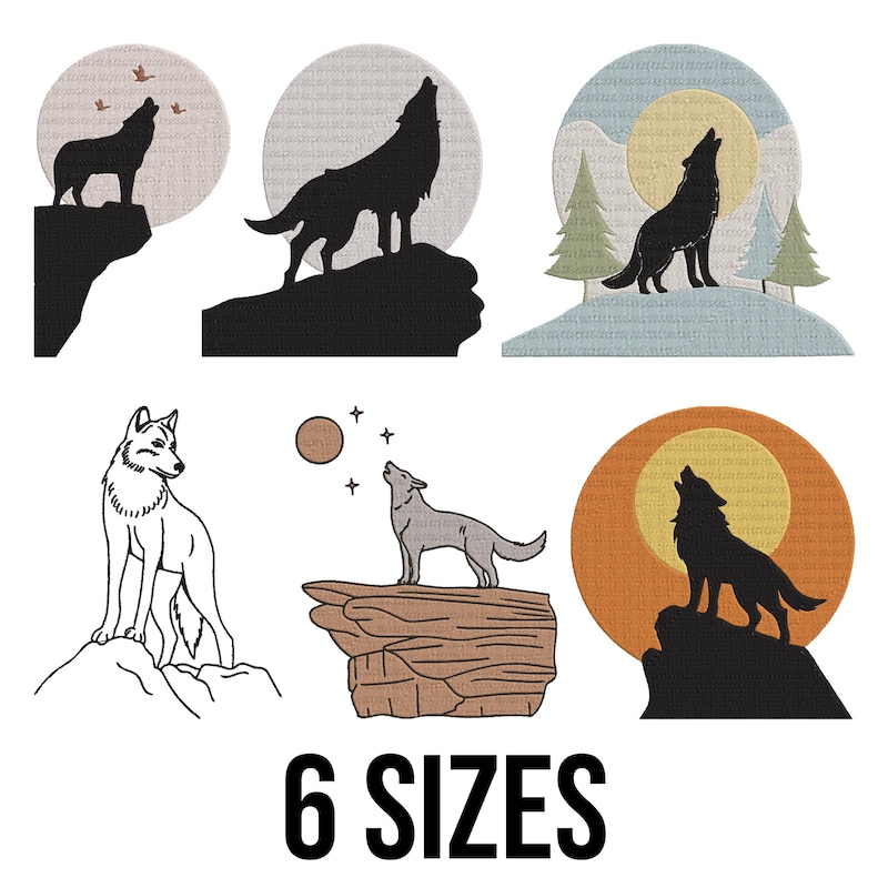 Wolf Applique - Etsy