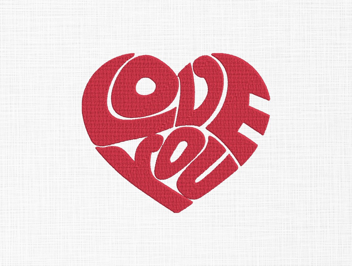 Love Embroidery Design Love Heart Embroidery Design Valentines Day ...