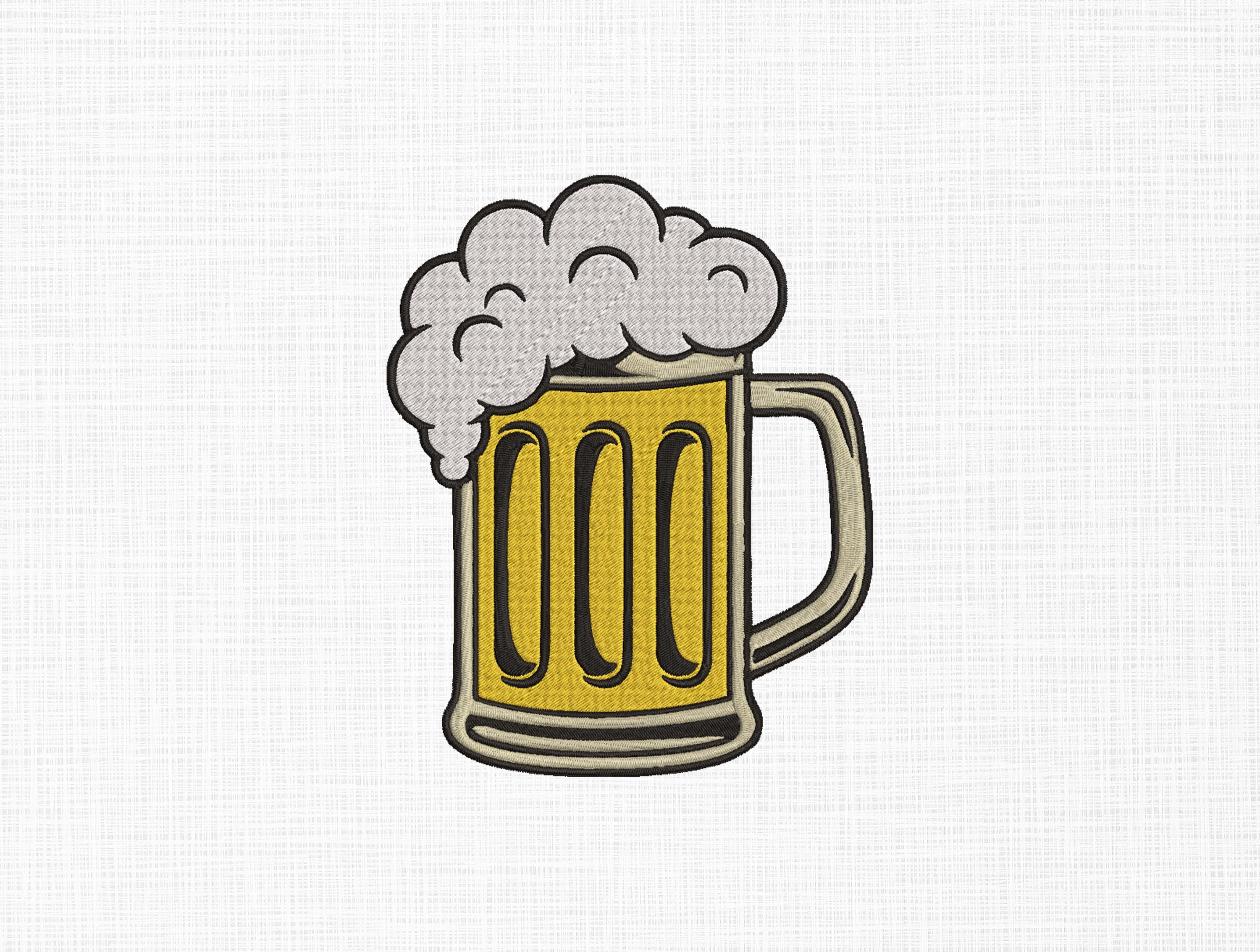 Beer Embroidery Design Beer Glass Embroidery Design Beer Lovers ...