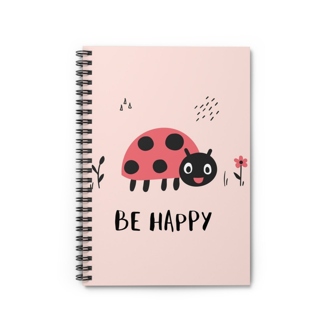 Be Happy Lady Bug Notebook - Etsy