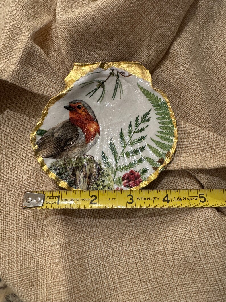 Beautiful Natural Scallop Shell With Bird Theme - Etsy