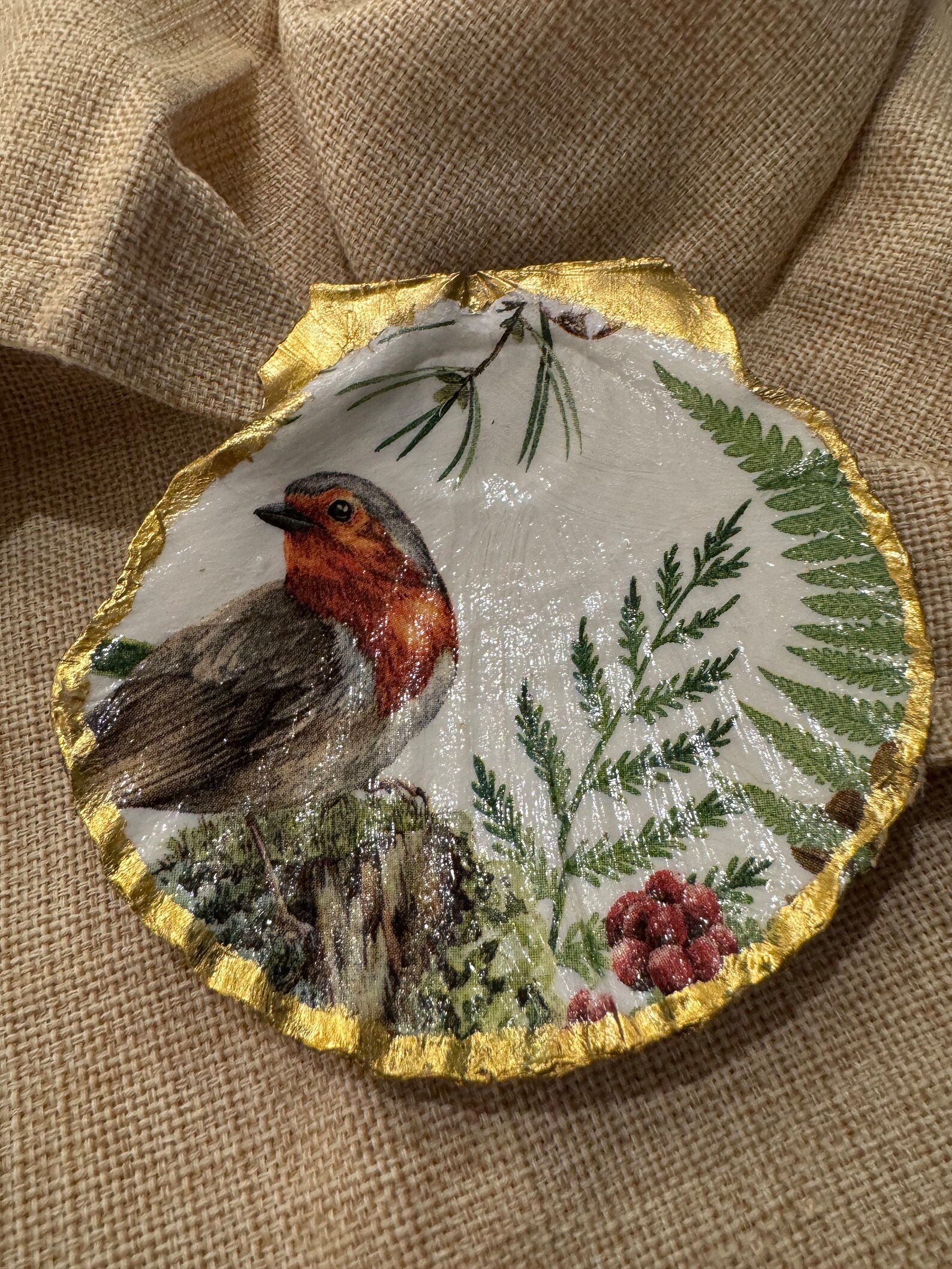 Beautiful Natural Scallop Shell With Bird Theme - Etsy