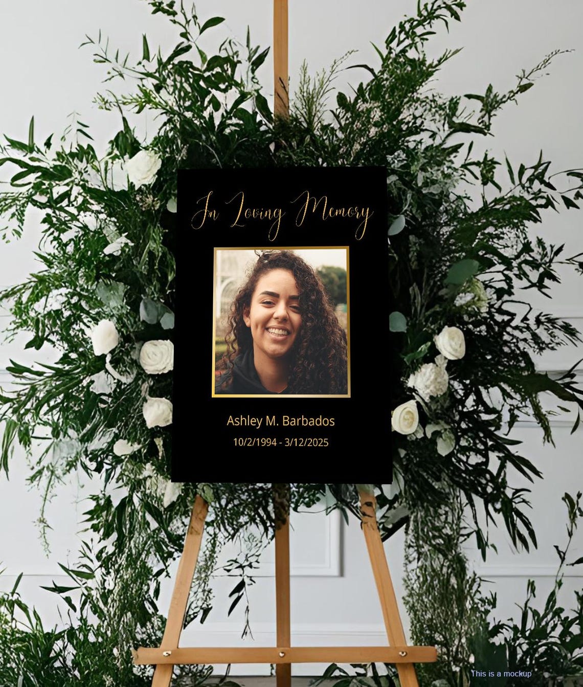 Funeral Sign Template, Digital Funeral Sign, Memorial Sign Template ...