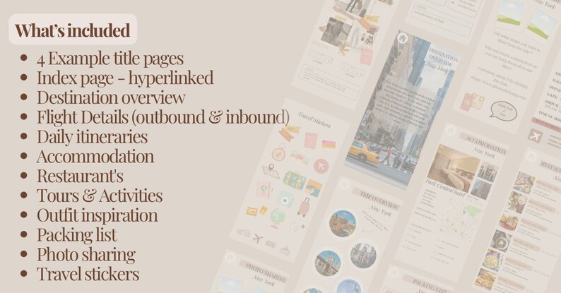 Digital Travel Itinerary Template | Mobile Itinerary | Travel Schedule ...