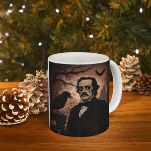 Edgar Allan Poe Halloween Mug With Quote Edgar Allan Poe Literature Mug ...