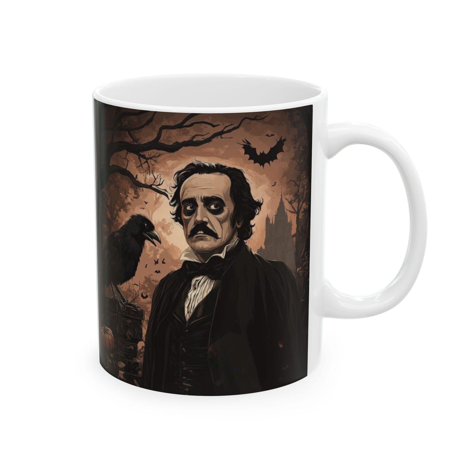 Edgar Allan Poe Halloween Mug With Quote Edgar Allan Poe Literature Mug ...