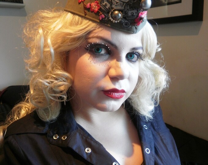 Diesel Punk, Post Apocalyptic or Steampunk Military Side Hat - Great ...