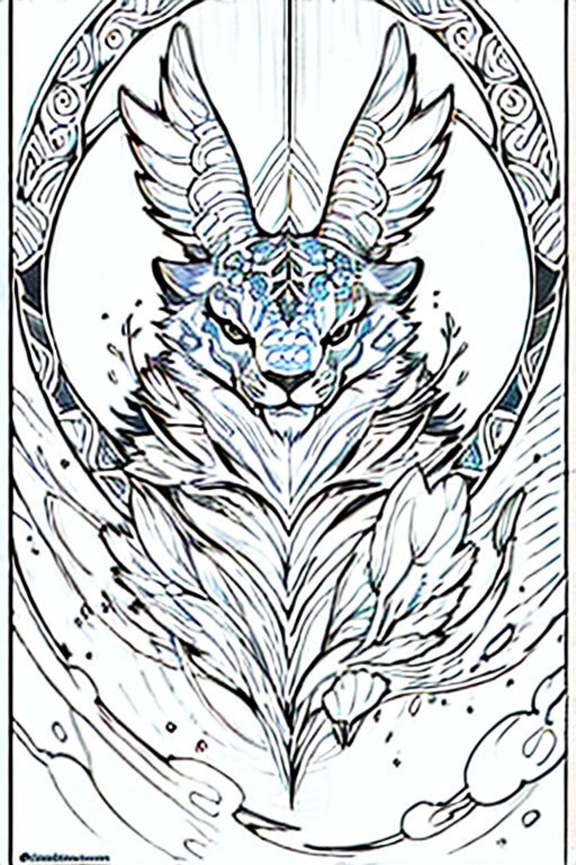 Fantasy Creatures Coloring Pages - Etsy