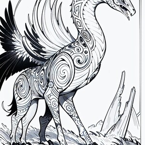 Fantasy Creatures Coloring Pages - Etsy