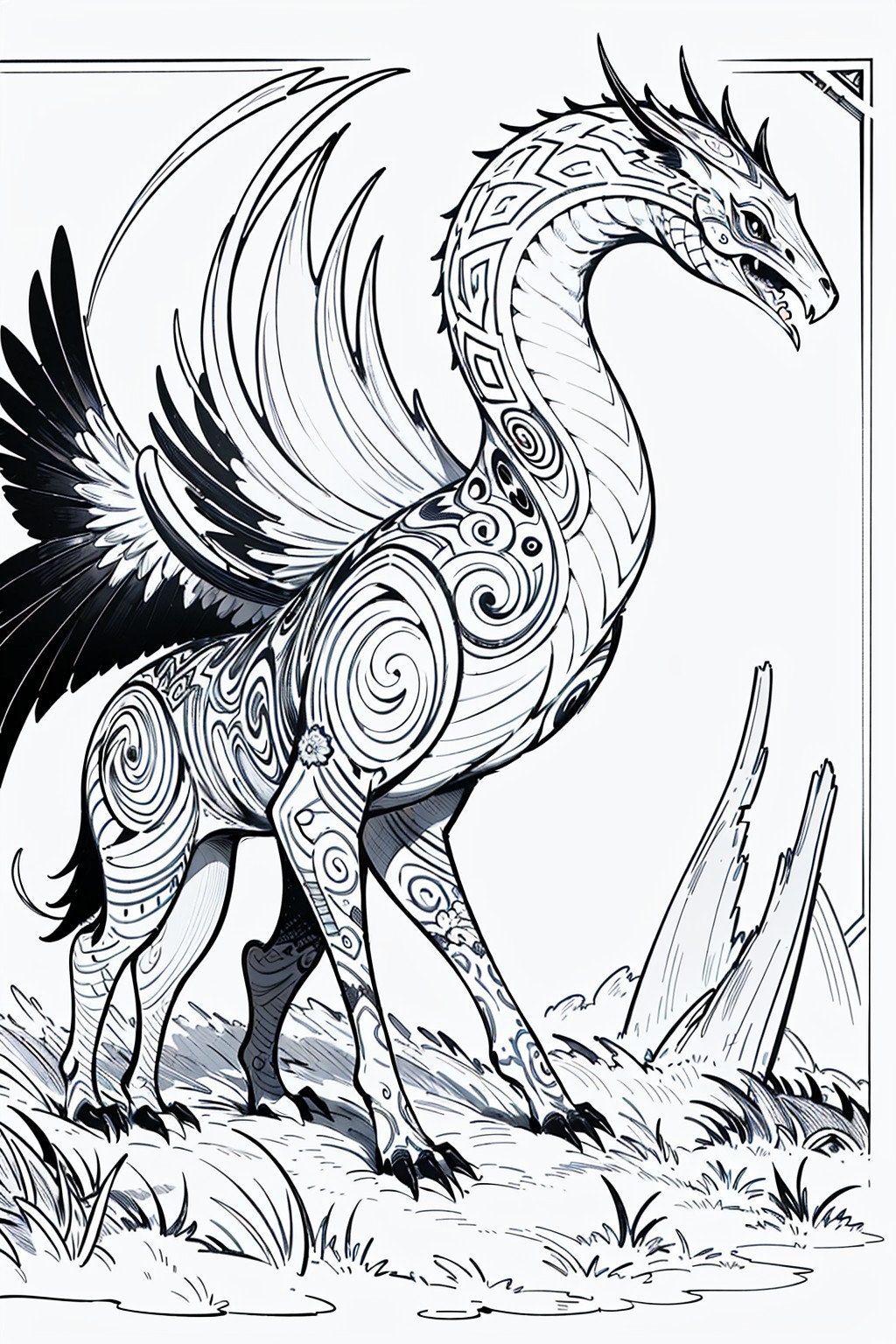 Fantasy Creatures Coloring Pages - Etsy