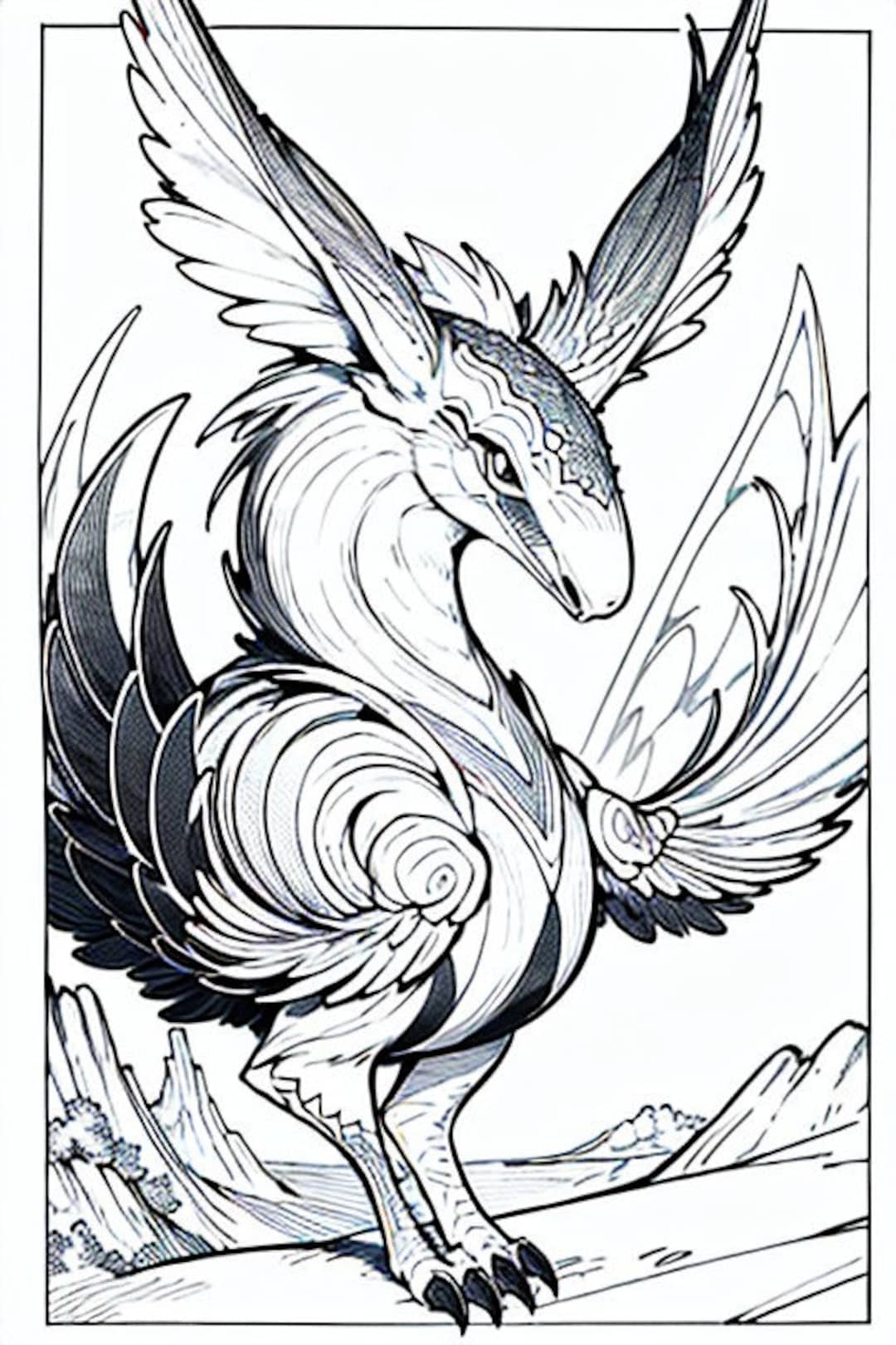 Fantasy Creatures Coloring Pages - Etsy