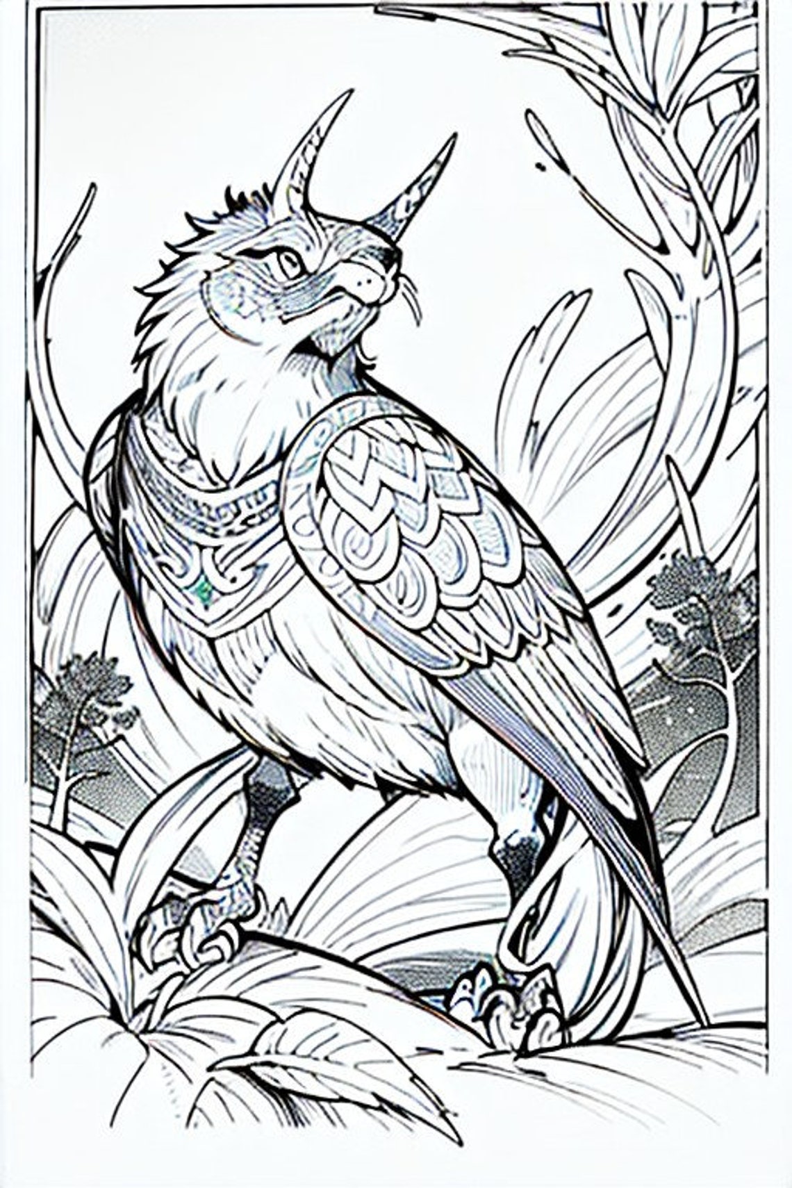 Fantasy Creatures Coloring Pages - Etsy