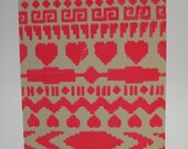 Items similar to Screen Printed Navajo Pattern card on Etsy