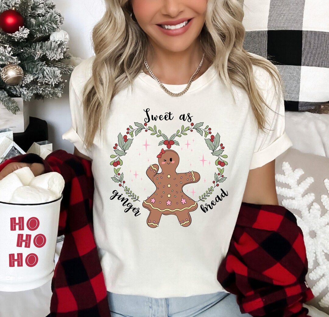 Gingerbread Cookie Girl Shirt, Christmas Gingerbread Shirt, Christmas ...